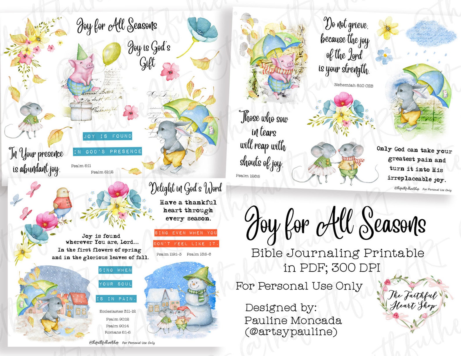 Joy for All Seasons. Bible Journaling/faith Planner Digital - Etsy