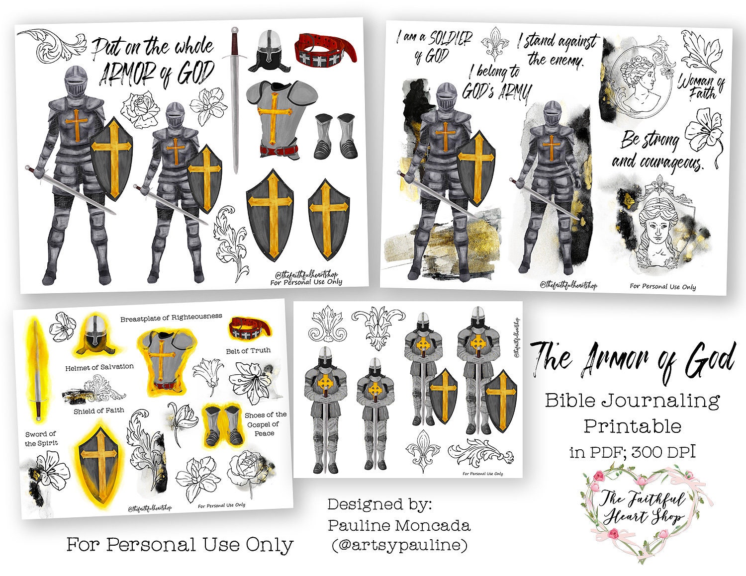 The Armor of God. Bible Journaling Digital Download Printable | Etsy