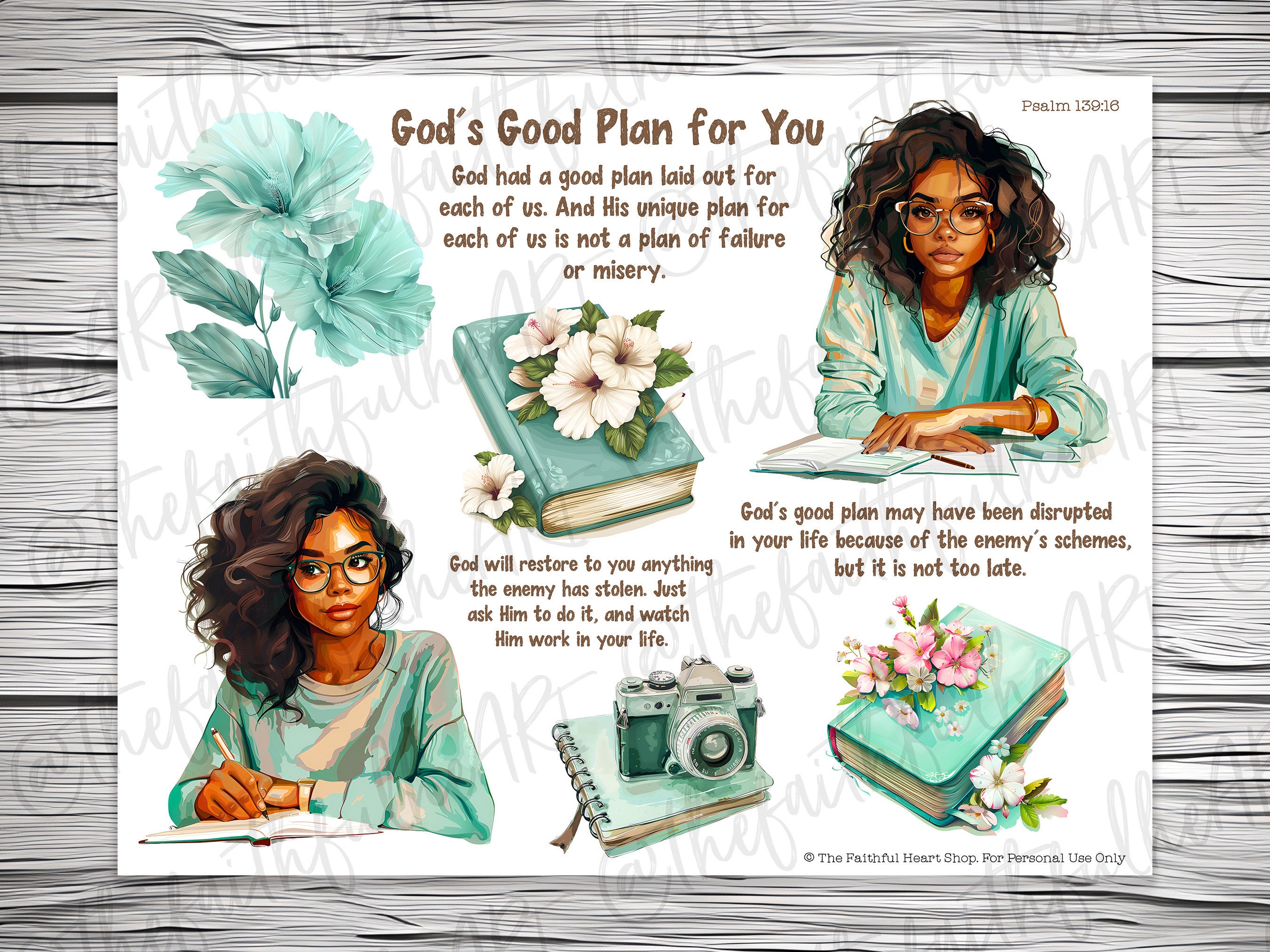 God's Good Plan for You, Bible Journaling Stickers Printable, Faith ...