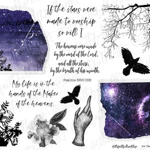 He Calls the Stars by Name. Bible Journaling/faith Planner Digital ...