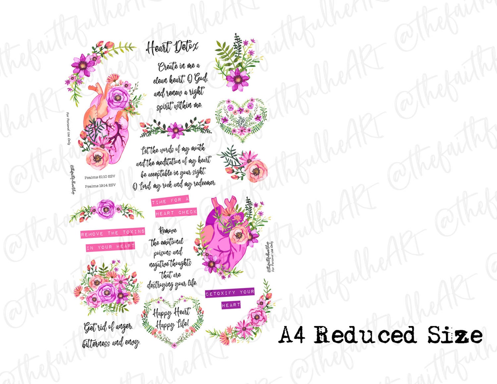 Heart Detox. Bible Journaling/faith Planner Digital Download - Etsy