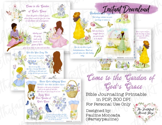 Come to the Garden of God's Grace. Bible Journaling. Faith - Etsy