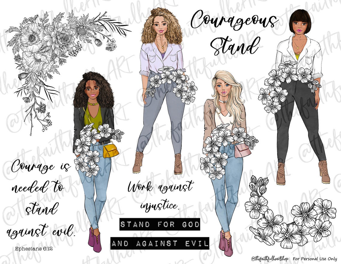 Courageous Stand. Bible Journaling. Faith Planner. Christian. | Etsy