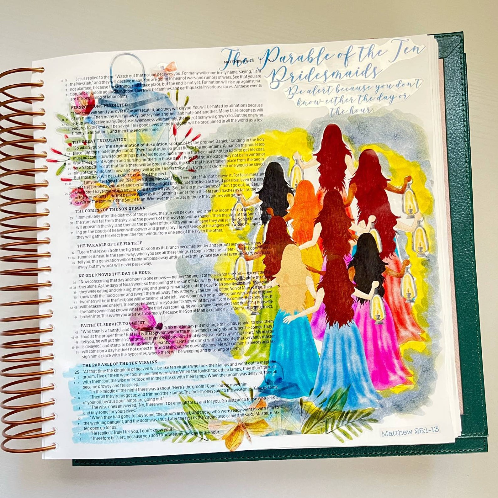 The Parable of the Ten Bridesmaids. Bible Journaling. Faith - Etsy
