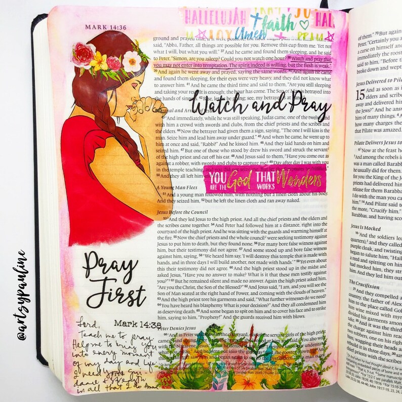 The Power of Prayer. Bible Journaling/ Faith Planner Digital Download ...
