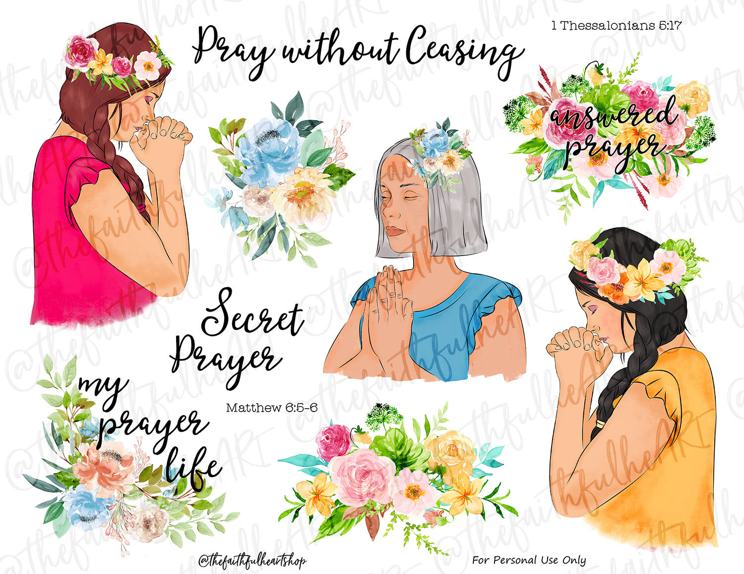 The Power of Prayer. Bible Journaling/ Faith Planner Digital Download ...