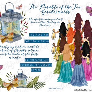 The Parable of the Ten Bridesmaids. Bible Journaling. Faith Planner ...