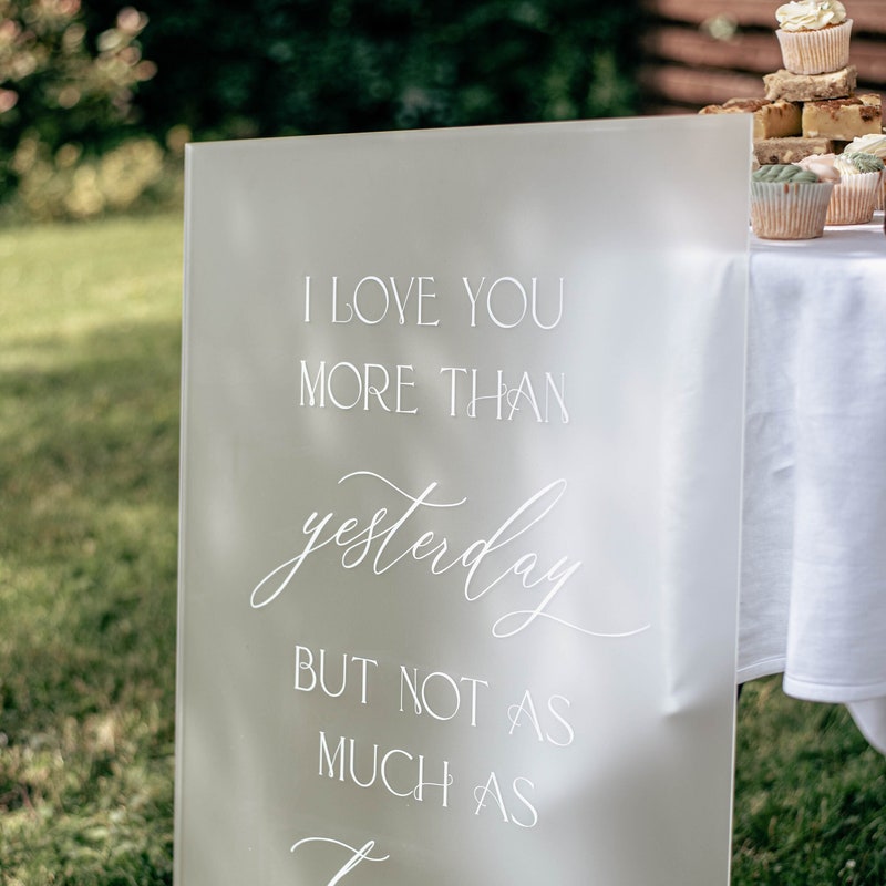 Frosted Acrylic Wedding Sign - Etsy