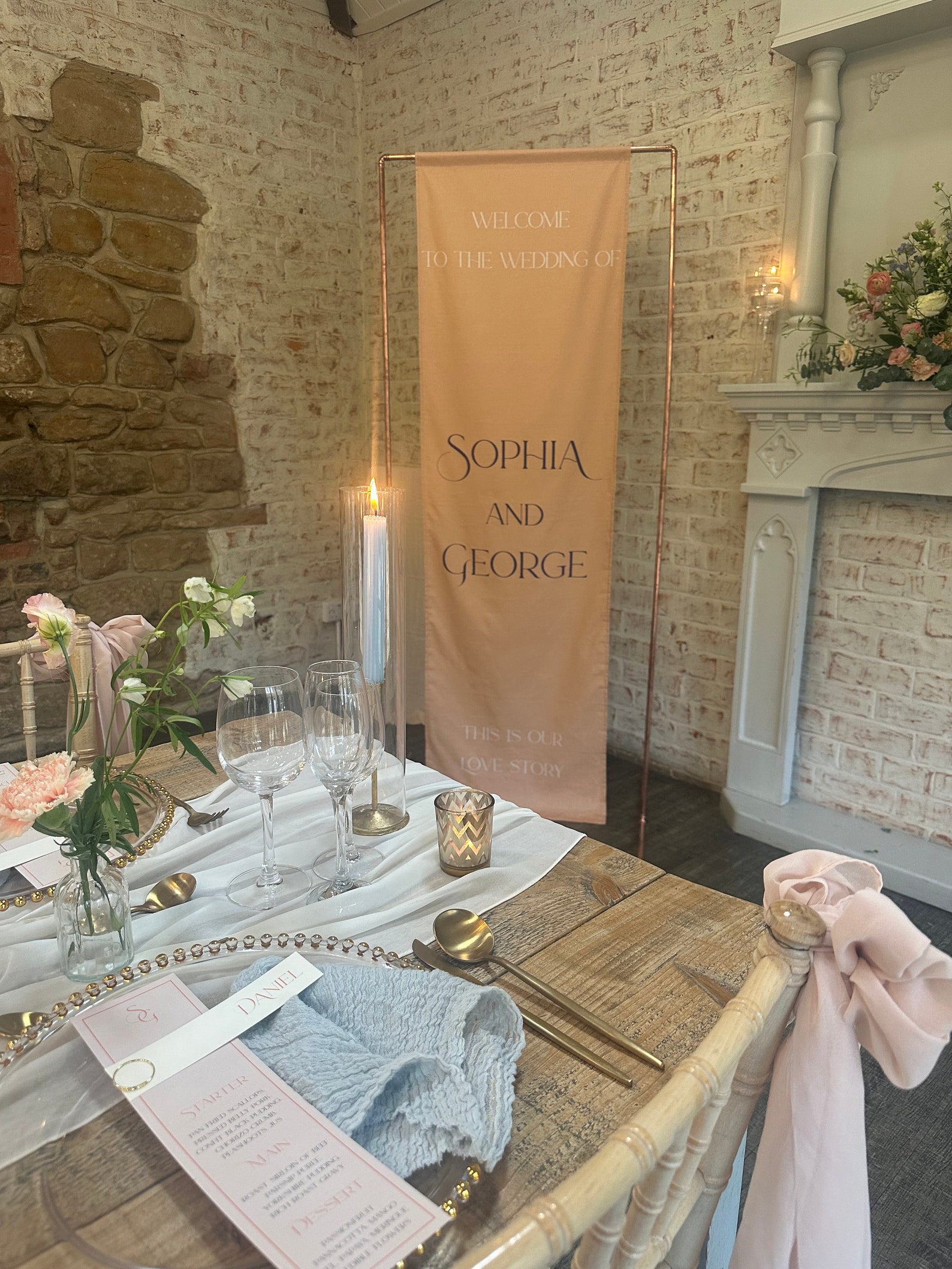 Wedding Linen Flag Banner | Alternative Wedding Sign | Wedding Fabric ...
