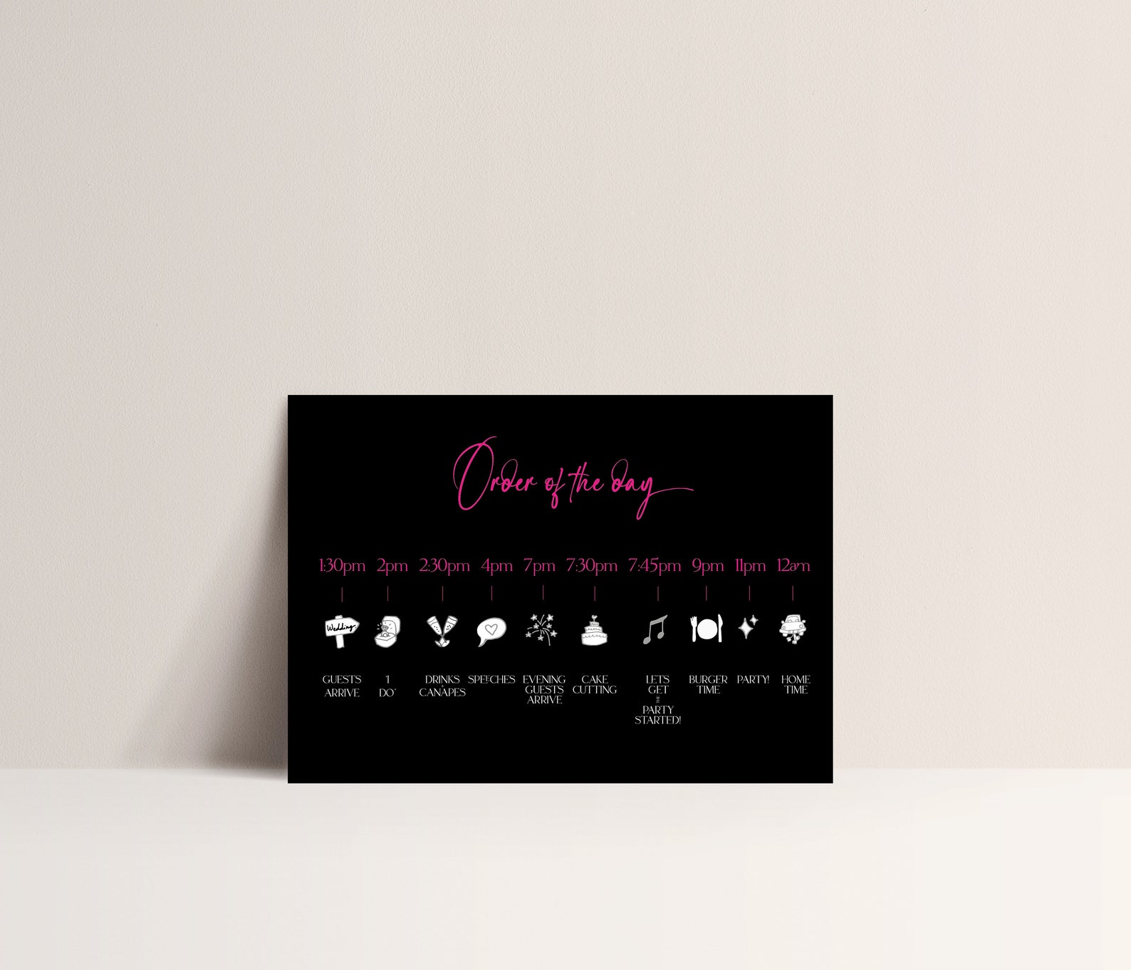 Wedding Welcome Sign Wedding Running Order Sign Event Sign ACTUAL ...