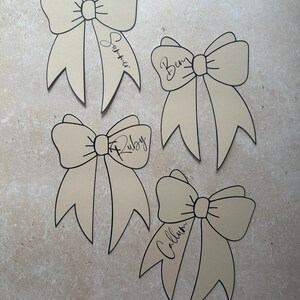 Wedding Bow Name Card | Wedding Place Setting | Bows Wedding | Bow ...