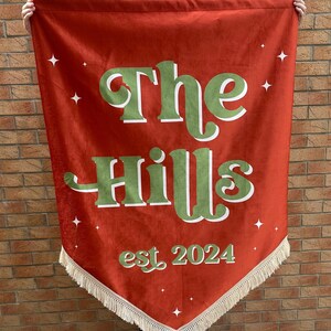 Wedding Velvet Hanging Flag Banner Alternative Wedding Wedding Signage ...