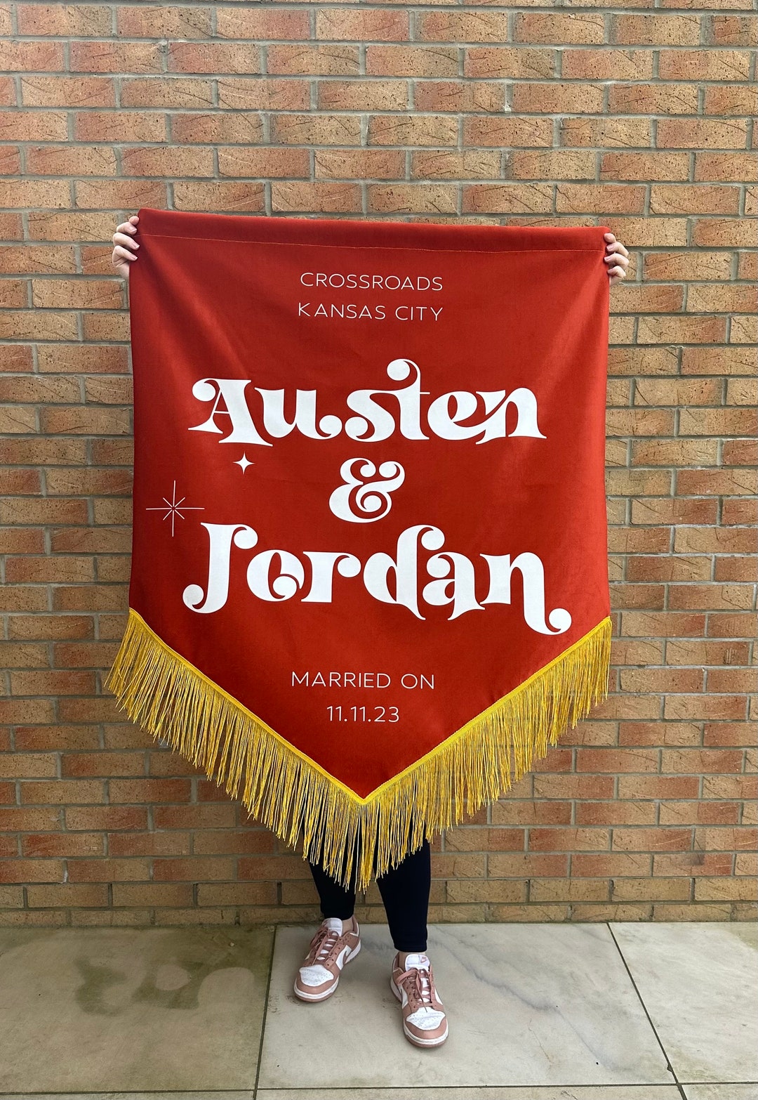 Wedding Velvet Hanging Flag Banner Alternative Wedding Wedding Signage ...