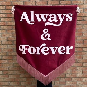 Wedding Velvet Hanging Flag Banner Alternative Wedding Wedding Signage ...