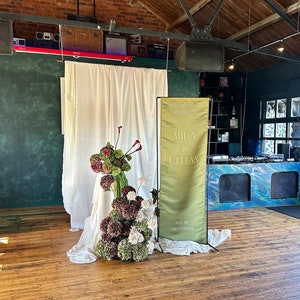 Wedding Satin Flag Banner | Alternative Wedding Sign | Wedding Fabric ...