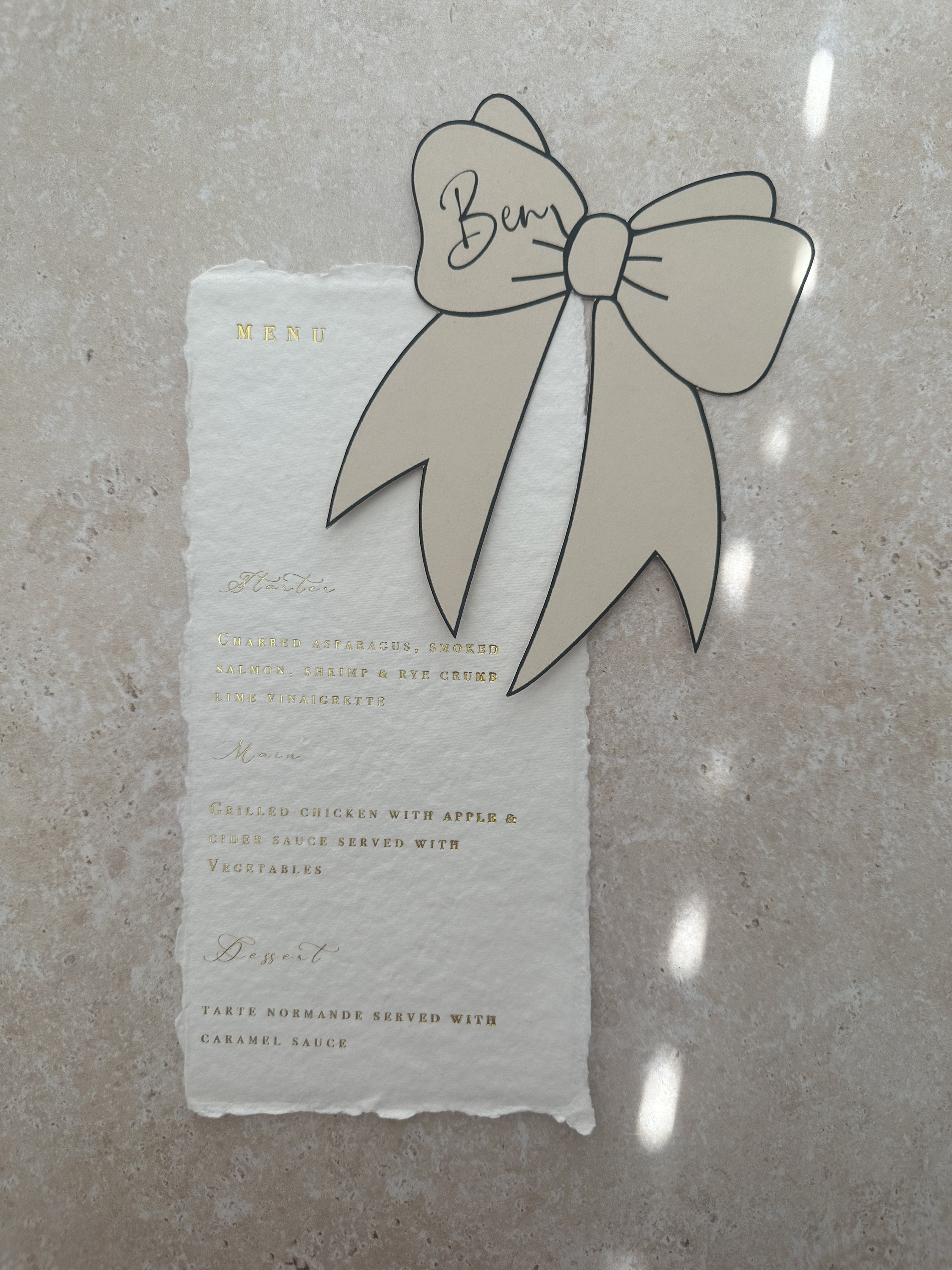 Wedding Bow Name Card Wedding Place Setting Bows Wedding Bow Wedding ...