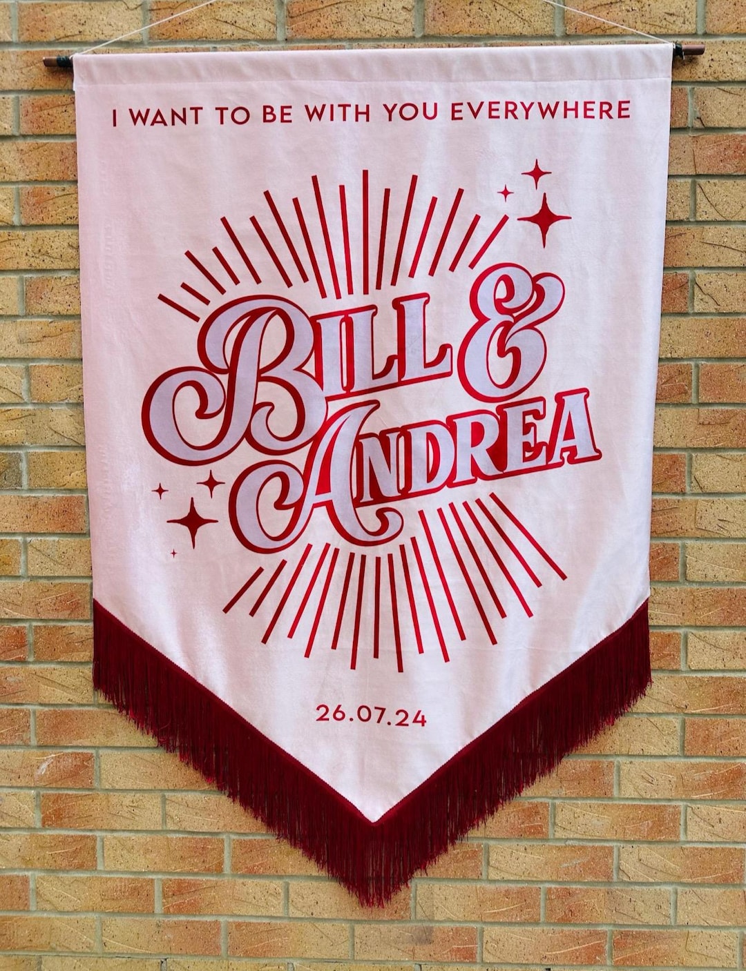 Wedding Velvet Hanging Flag Banner | Alternative Wedding | Wedding ...