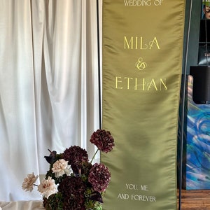 Wedding Satin Flag Banner | Alternative Wedding Sign | Wedding Fabric ...
