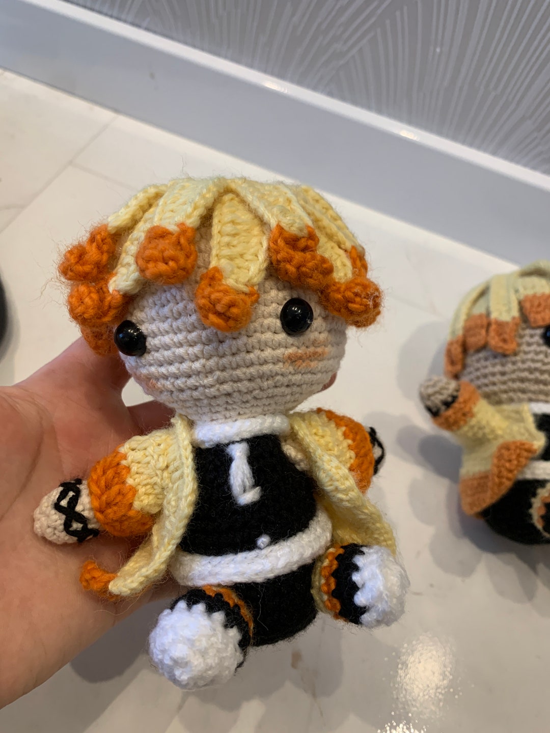 Zenitsu Agatsuma Crochê I Amigurumi Brinquedo Artesanal Boneca Manga ...