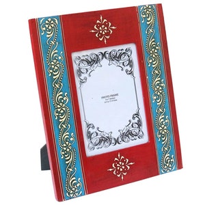 Indune's Handpainted Wooden Photo Frame Handmade Frame Indian Decor ...