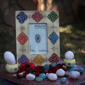 Indune's Handpainted Wooden Photo Frame Handmade Frame Indian Decor ...