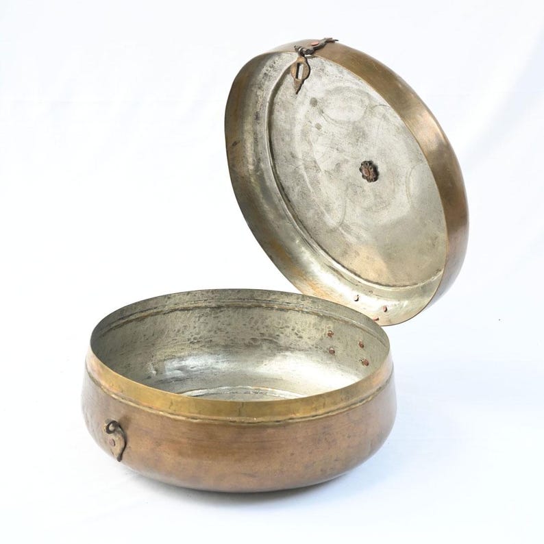Indune's Vintage Collectible Chapati Box Dabusa / Brass Lunch Box ...