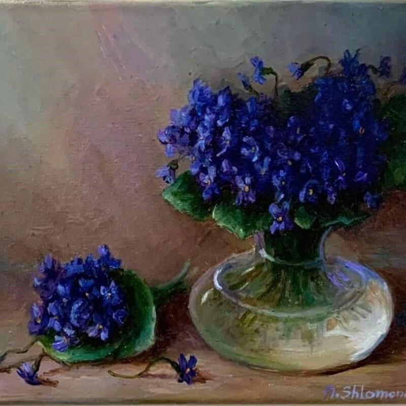 Painting of Violets - Etsy