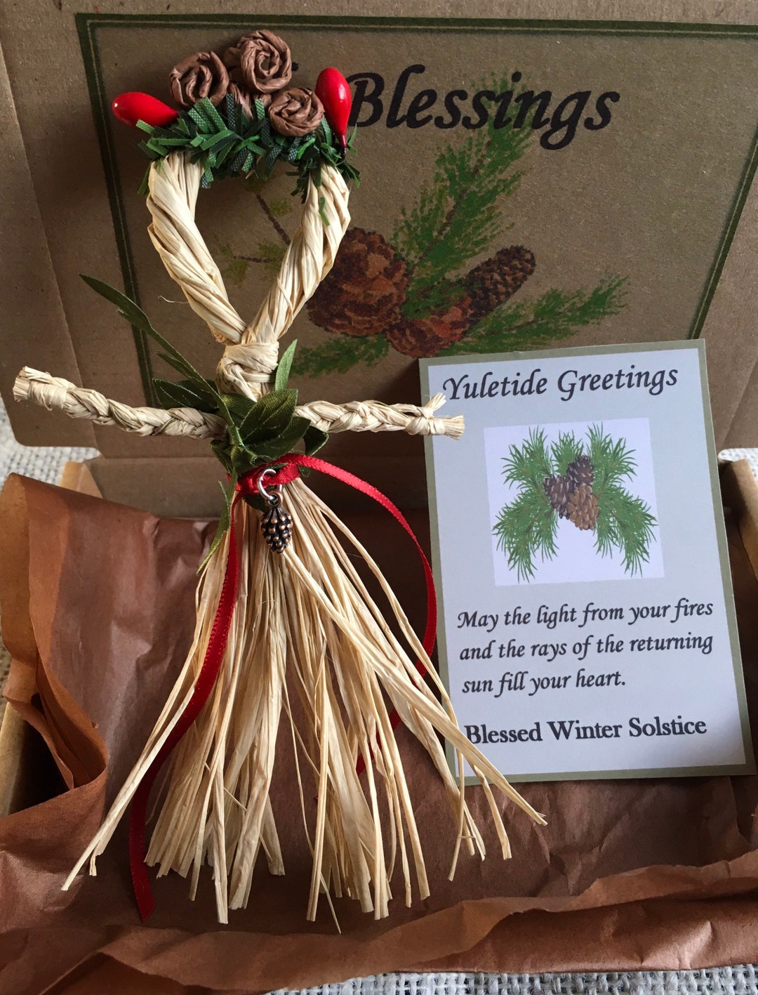 Yule Corn Doll Midwinter Solstice Yuletide Gift Natural Decoration Gift ...