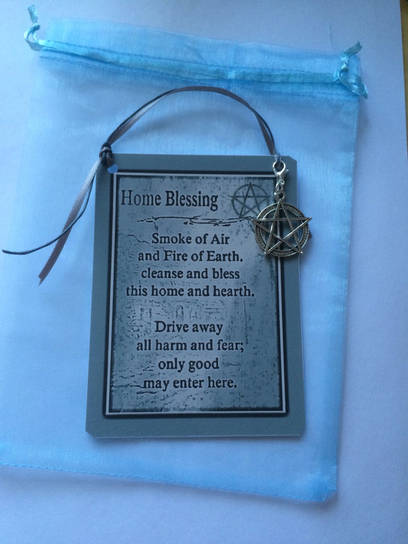 Home Protection Spell Chant Home Blessing Pentacle Charm - Etsy