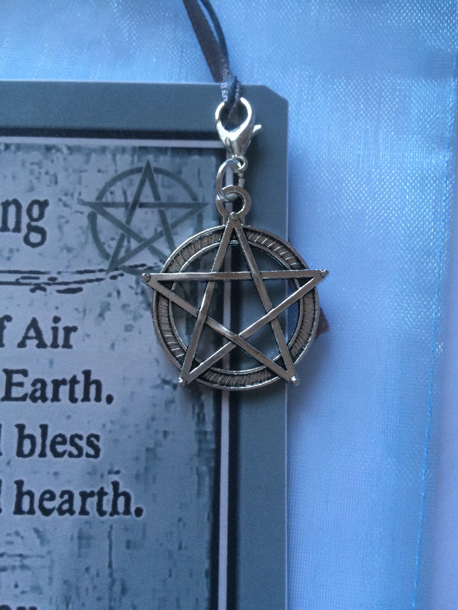 Home Protection Spell Chant Home Blessing Pentacle Charm - Etsy