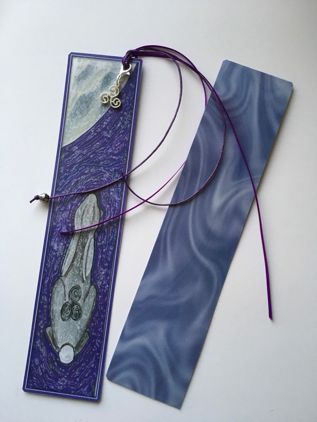 Hare Moon Bookmark: Wiccan Pagan Art With Triskelion Charm - Etsy