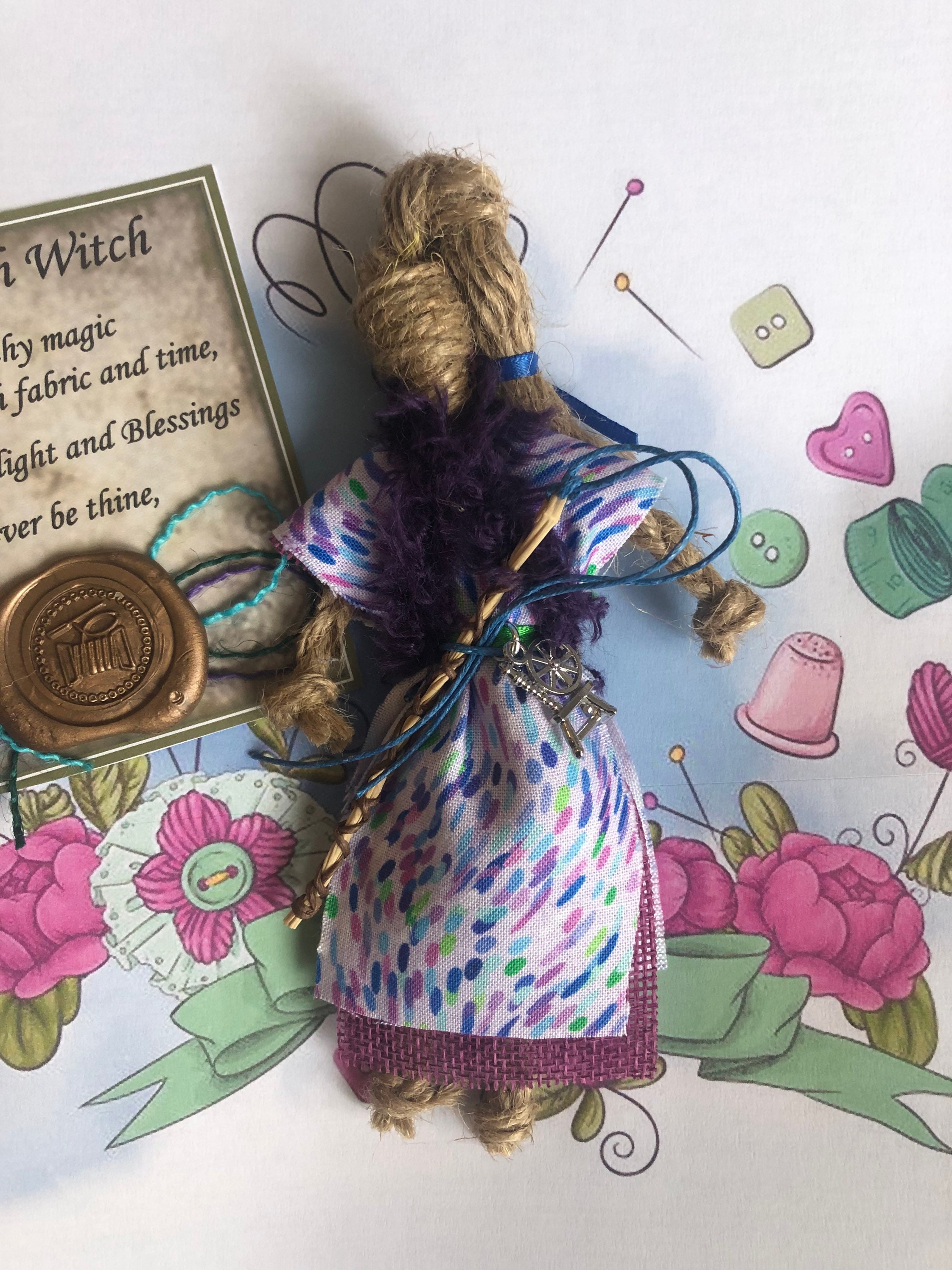 Stitch Witch Poppet for Fabric Crafter Companion Talisman Good | Etsy