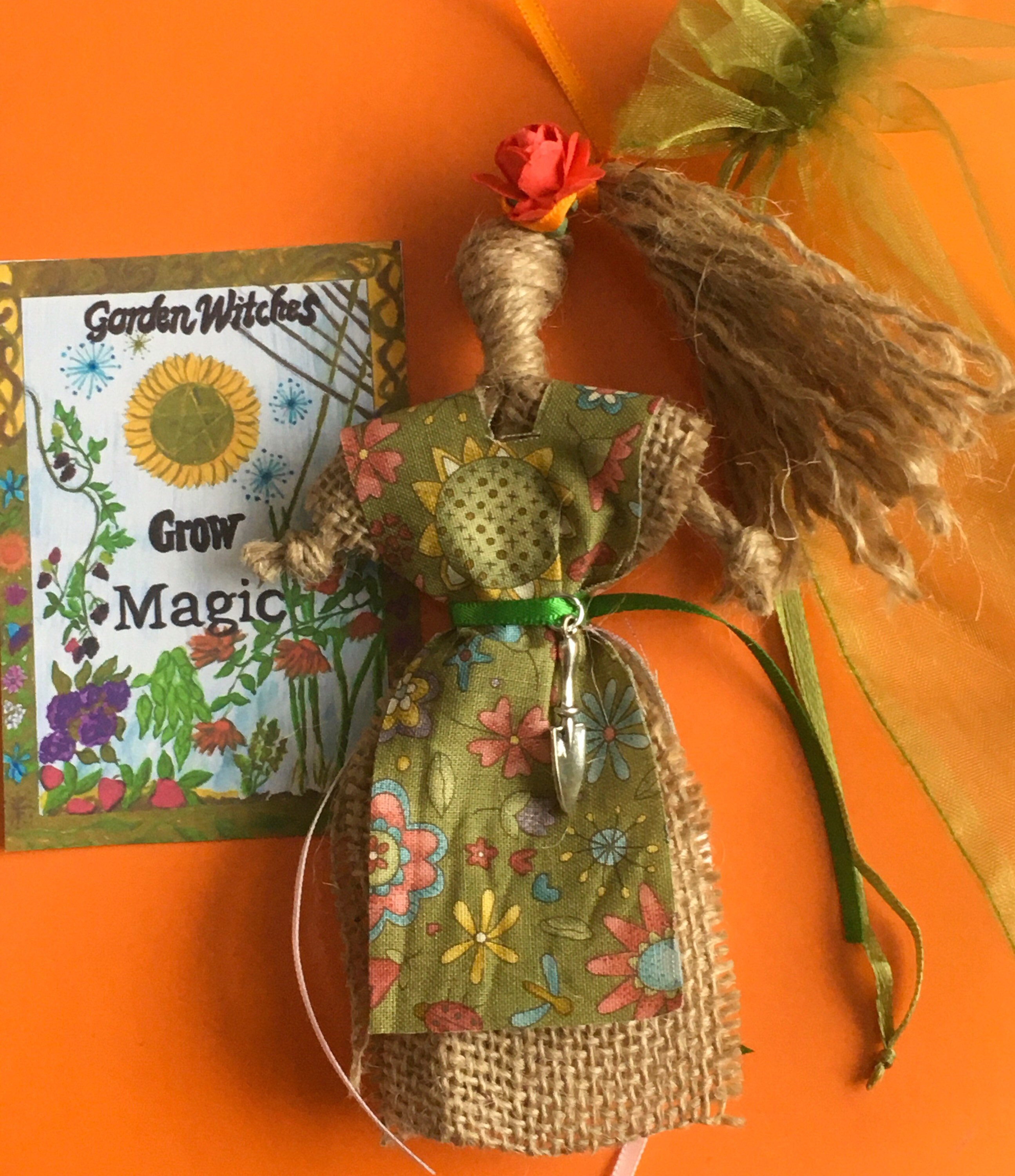 Garden Witch Doll Poppet Green Witch Talisman Good Luck - Etsy
