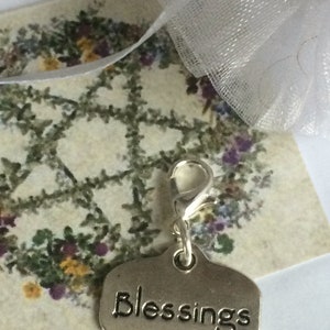 Blessings Charm Pocket Bag Bracelet Clip on Charm Key Ring Charm Gift ...