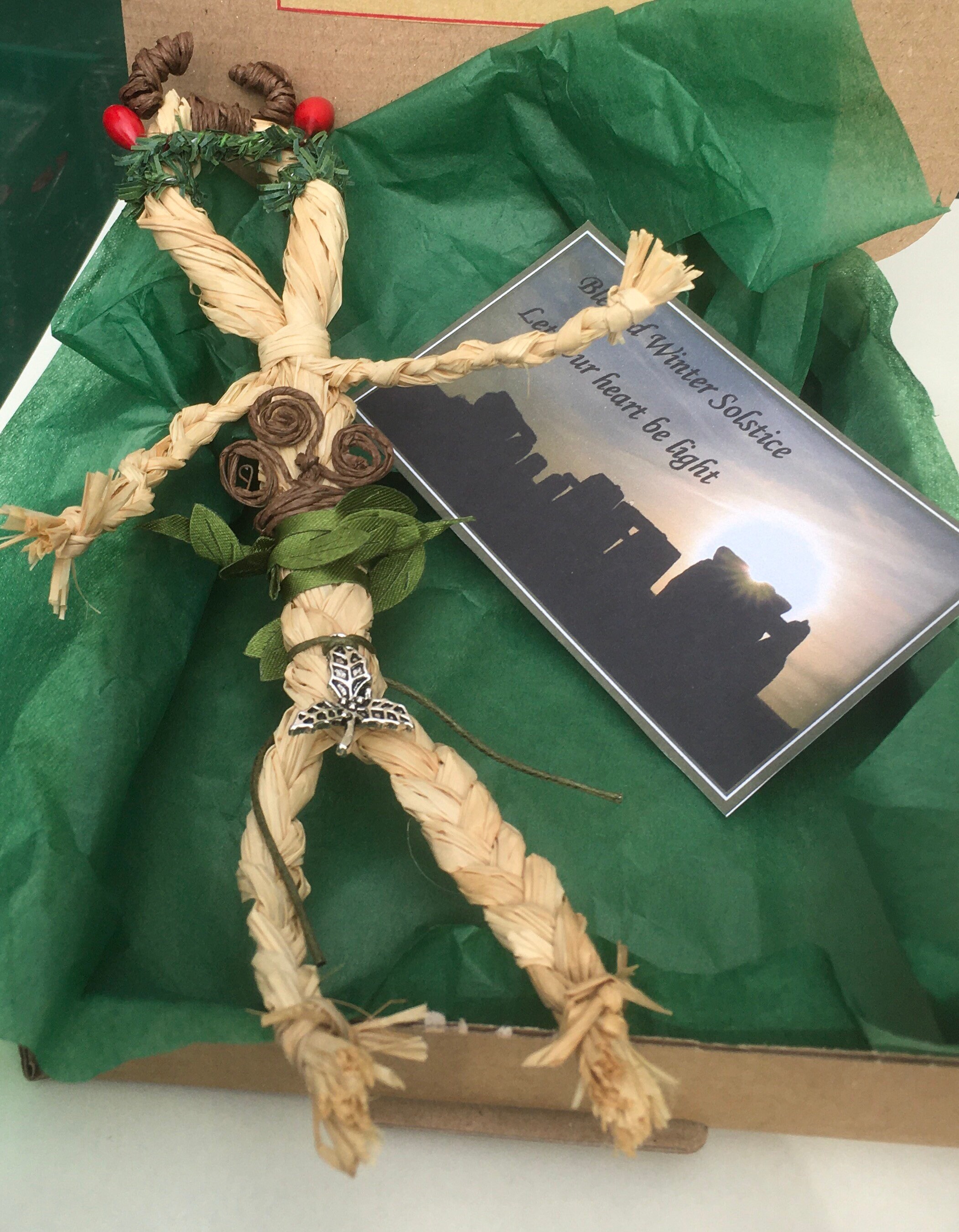 Yule Midwinter Solstice Corn Doll Figure Horned God Green Man - Etsy