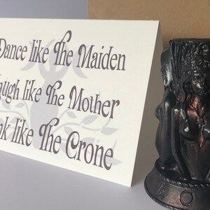 Wiccan Witch Pagan Greeting Birthday Card Triple Goddess Maiden Mother ...