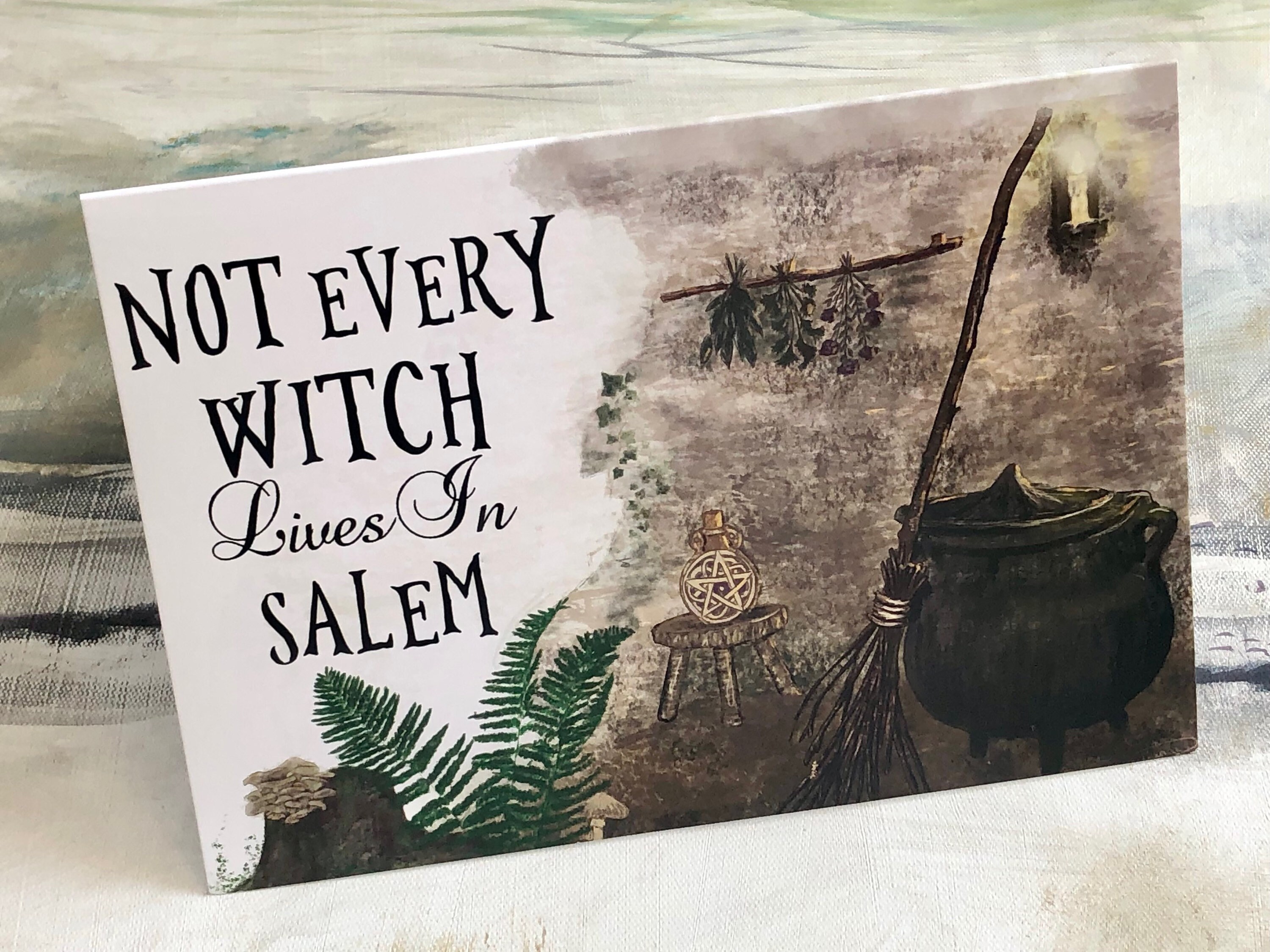 Wiccan Witch Cottage Greeting Card: Not Every Witch Lives in Salem - Etsy