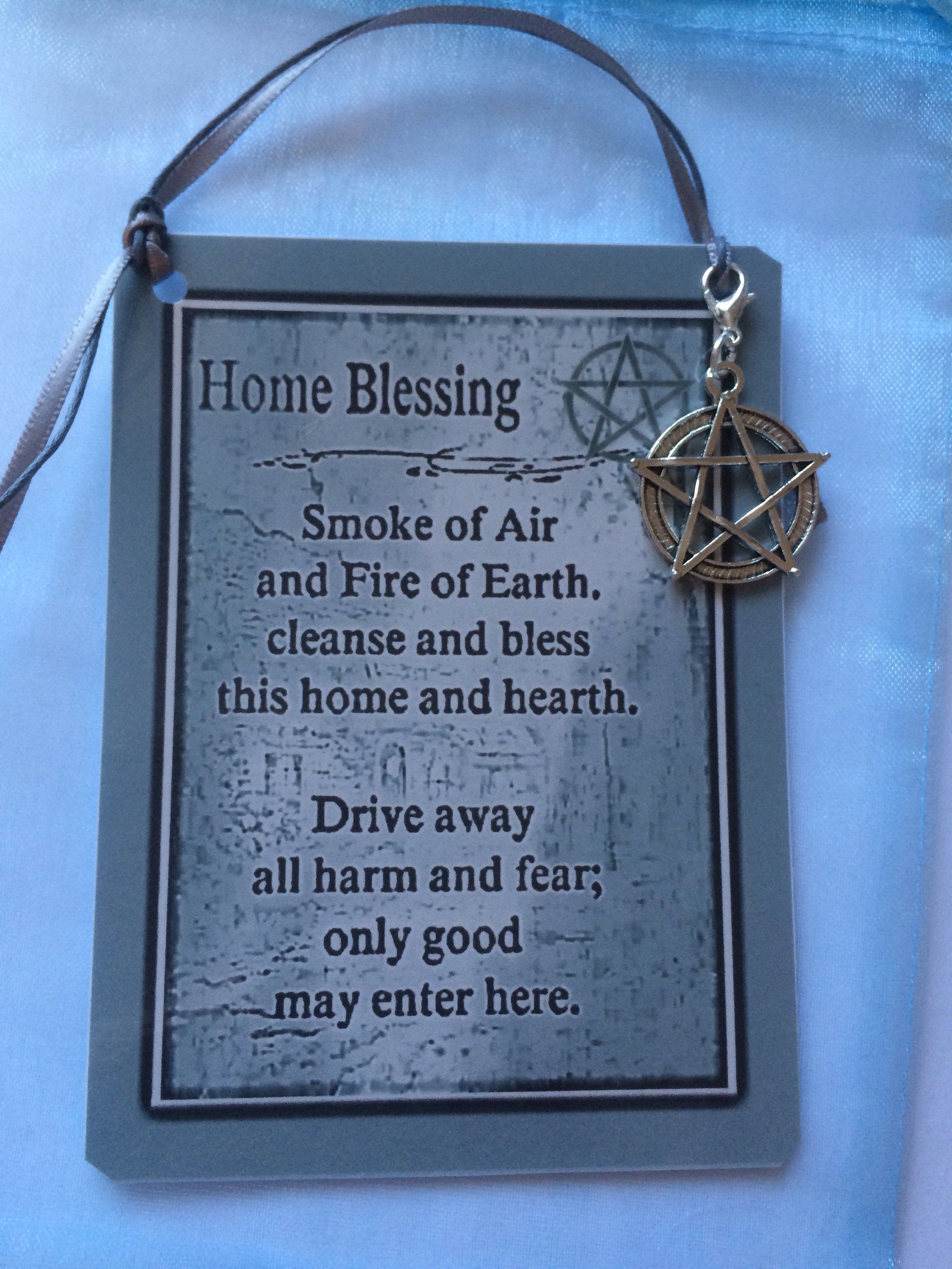 Home Protection Spell Chant Home Blessing Pentacle Charm - Etsy