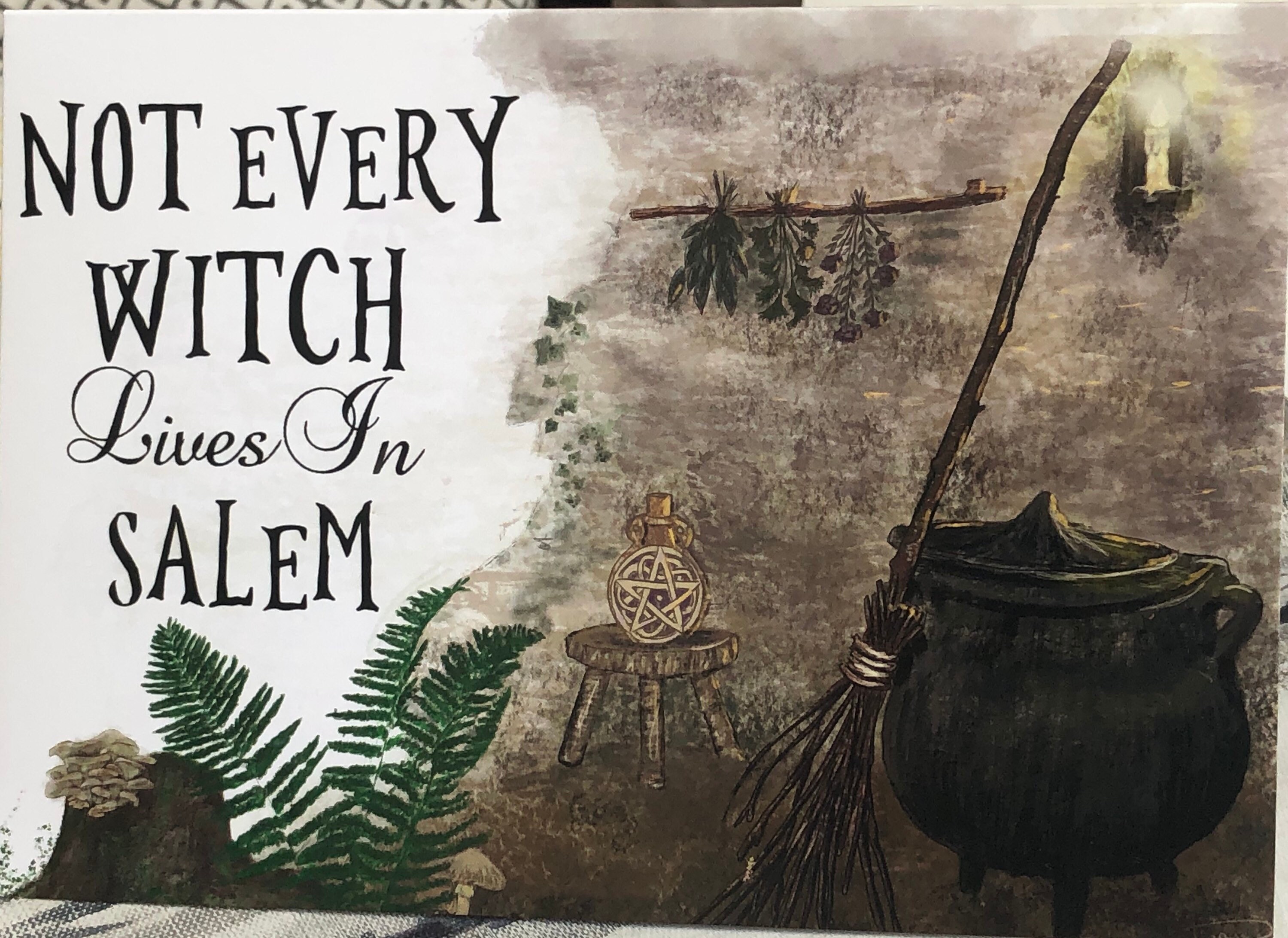 Wiccan Witch Cottage Greeting Card: Not Every Witch Lives in Salem - Etsy