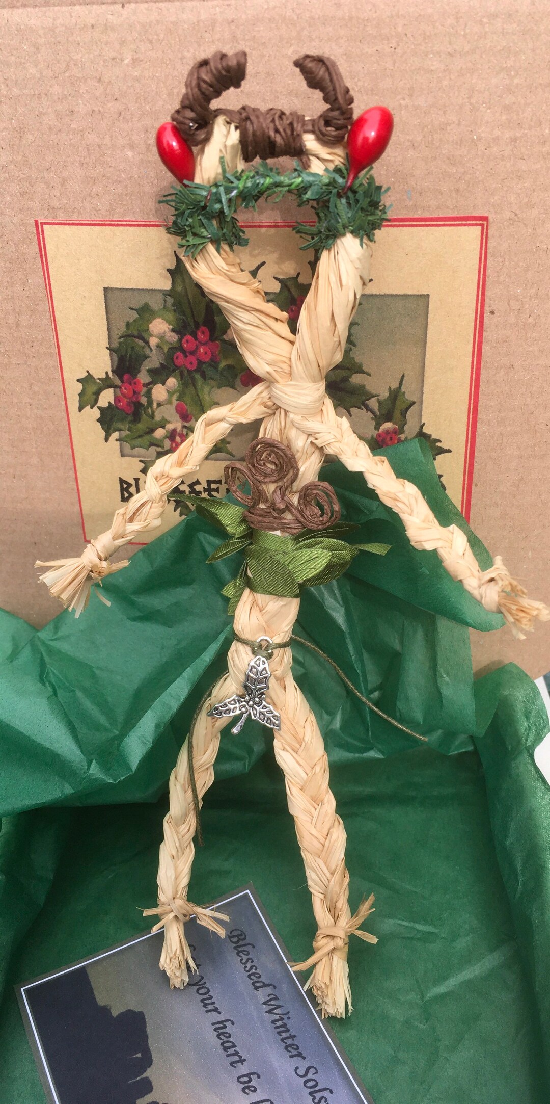 Yule Midwinter Solstice Corn Doll Figure Horned God Green Man Pagan ...