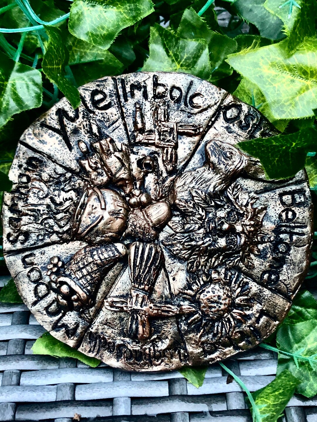 Sabbat Wheel of the Year Detailed Plaque Original Design Resin Altar ...