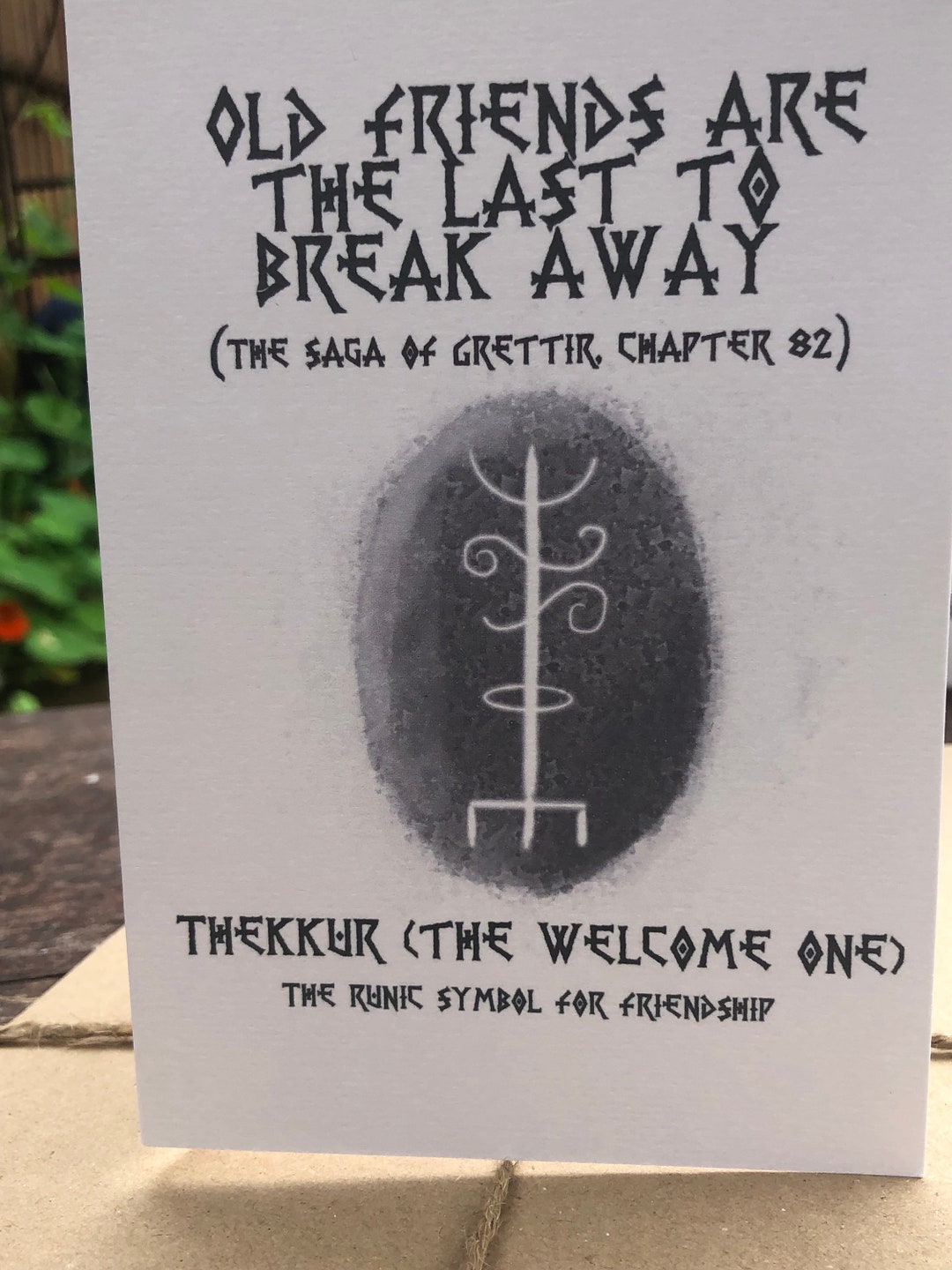 Norse Viking Friendship Rune Friend Card - Etsy