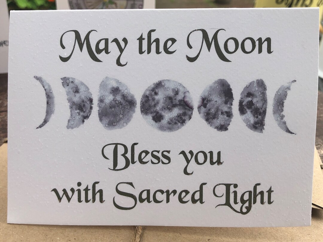 Moon Phase Greeting Card Birthday Handfast New Home Witchy Gift - Etsy