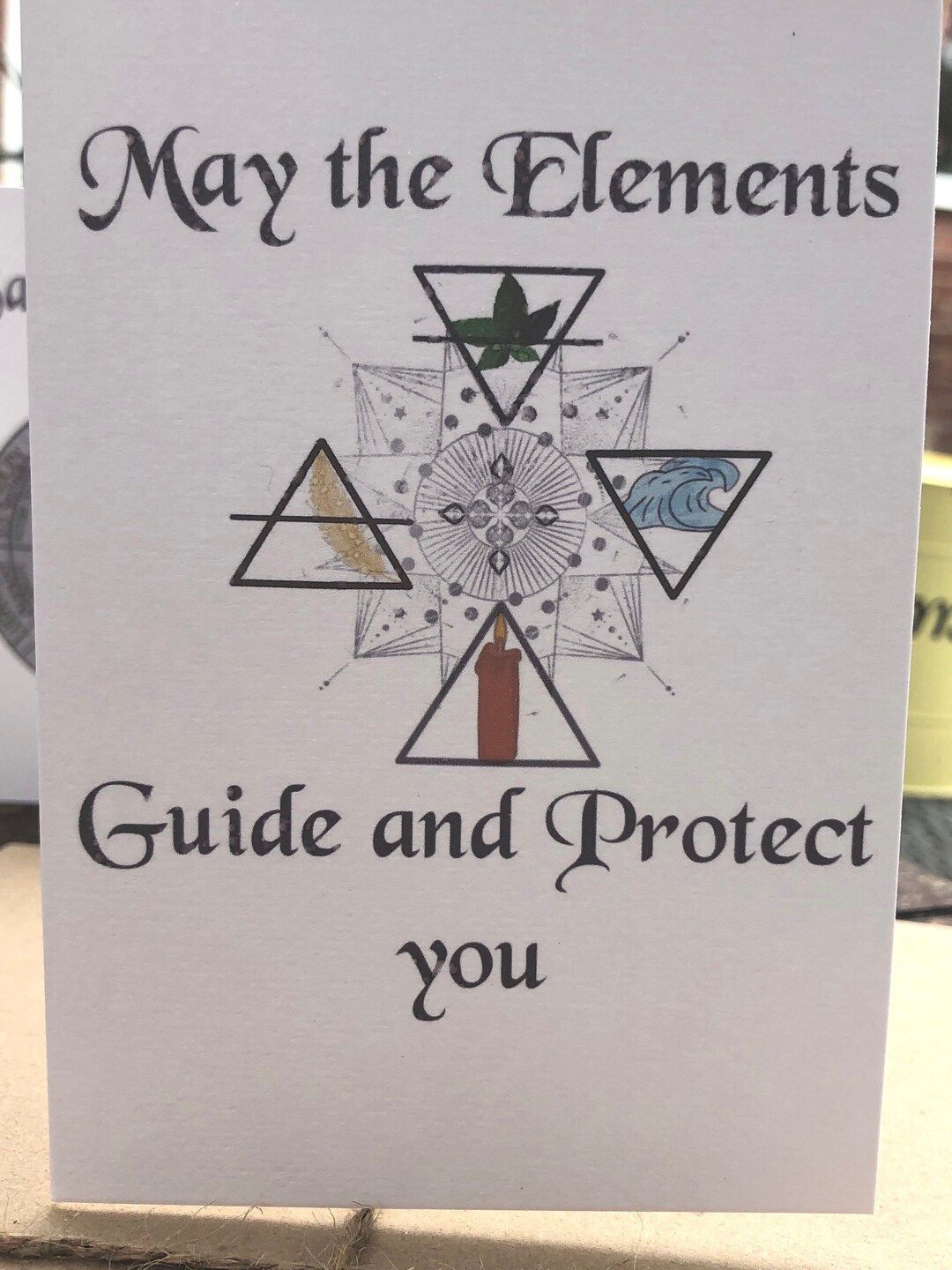 Elemental Blessing Card Birthday Get Well Soon Sabbat Handfast - Etsy