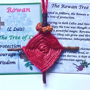 Rowan Wood Cross Protection Talisman for the Home Good Luck Sacred Tree ...