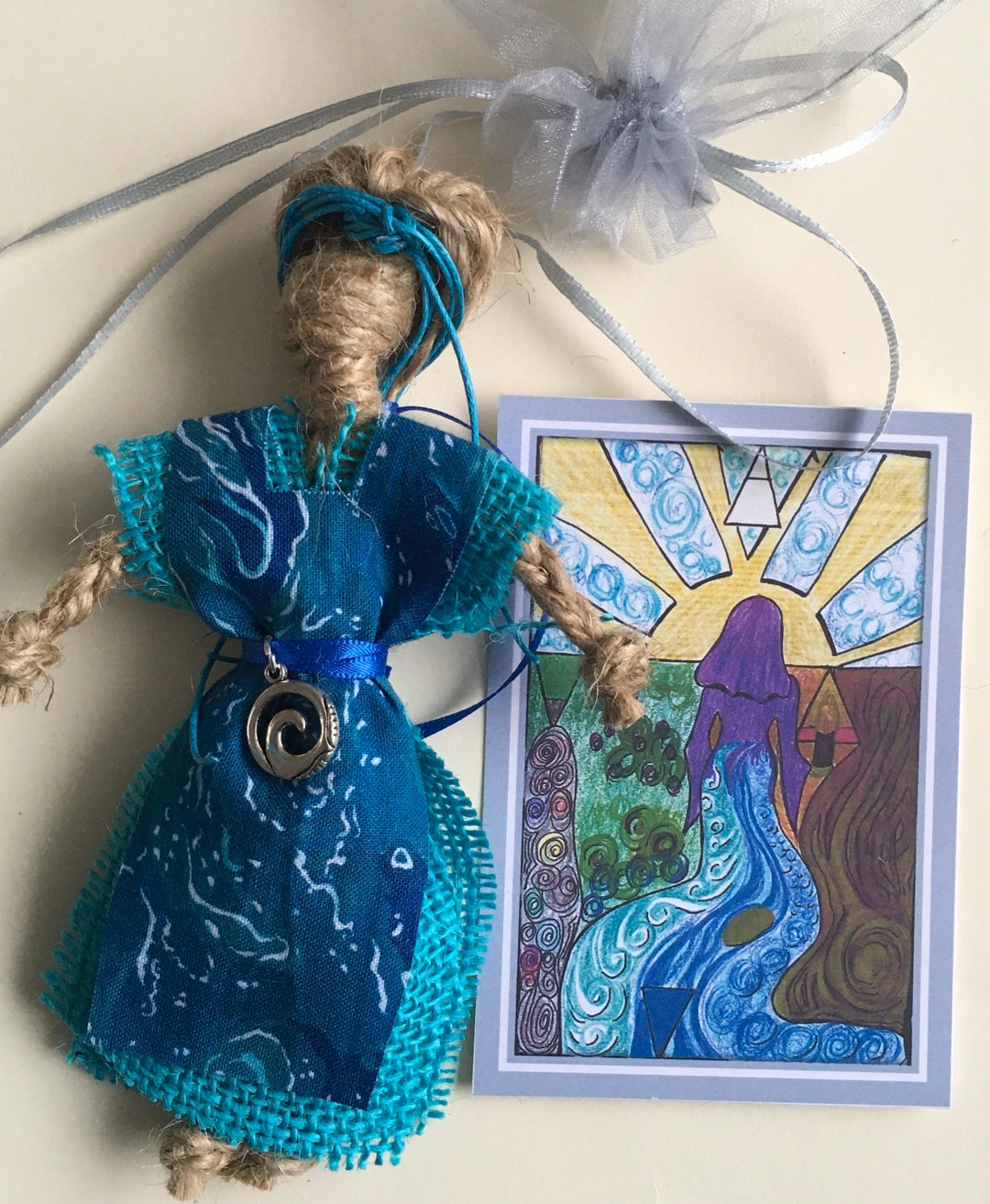 Elemental Witch Water Element Talisman Poppet Water Altar Companion ...