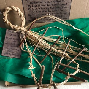 Witches Ladder Wall Hanging Decorate Your Own Hand Crafted Wood Raffia ...
