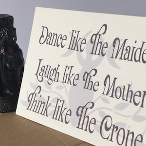 Wiccan Witch Pagan Greeting Birthday Card Triple Goddess Maiden Mother ...