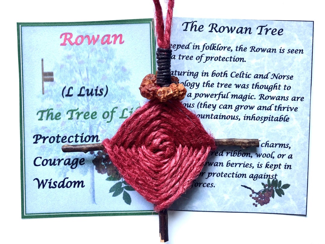 Rowan Wood Cross Protection Talisman for the Home Good Luck Sacred Tree ...