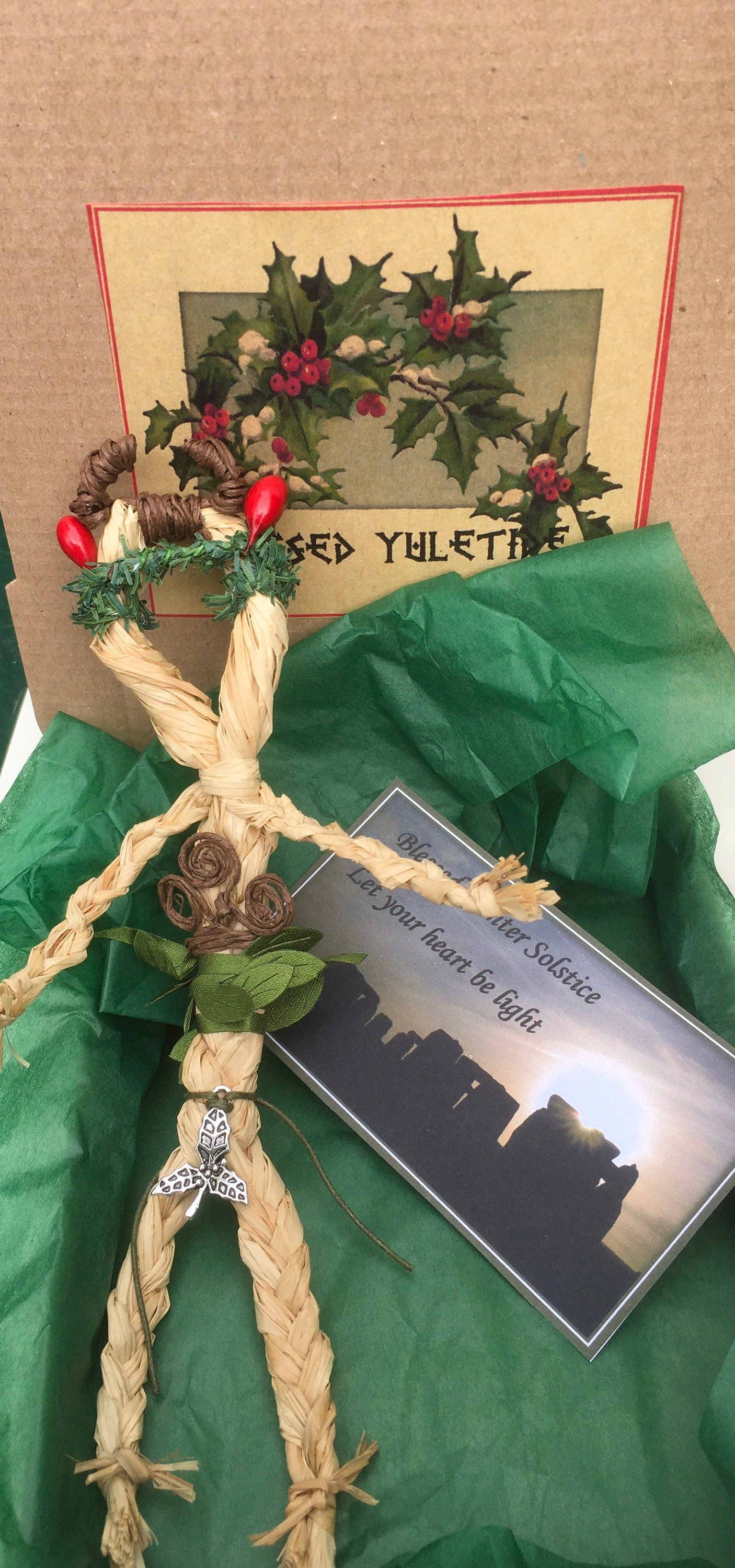 Yule Midwinter Solstice Corn Doll Figure Horned God Green Man - Etsy